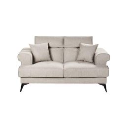 Beliani 2-Sitzer Sofa SKIVE in Beige - (W) 160 x (H) 88 x (L) 85 cm | Gr.: onesize