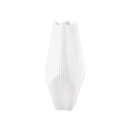 Gilde Vase "Lamellen" in Wei&szlig; - (H) 30cm | Gr.: onesize
