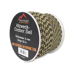 Normani Outdoor Sports Allzweck-Outdoor-Seil 5 mm x 60 m Chetwynd in Tactical Camo | Gr.: onesize