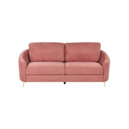 Beliani 3-Sitzer Sofa TROSA in Rosa/Gold - (W) 203 x (H) 88 x (L) 86 cm | Gr.: onesize