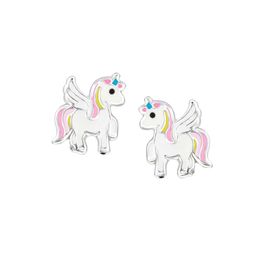 schmuck23 Ohrringe 925 Silber Einhorn in Bunt | Gr.: onesize