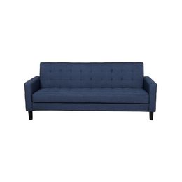Beliani 3-Sitzer Sofa VEHKOO in Blau/Braun - (W) 200 x (H) 86 x (L) 77 cm | Gr.: onesize