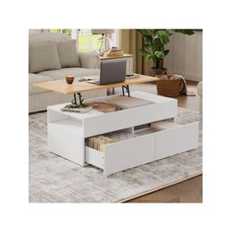 ABRIHOME Couchtisch H&ouml;henverstellbarer mit Verstecktem Stauraum 100*50*40cm | Gr.: onesize