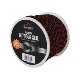 Normani Outdoor Sports Allzweck-Outdoor-Seil 5 mm x 60 m Chetwynd in Schwarz/Rot | Gr.: onesize