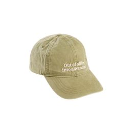 Camel Active Cap aus reiner Baumwolle in Olivgr&uuml;n | Gr.: onesize