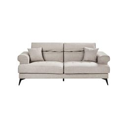 Beliani 3-Sitzer Sofa SKIVE in Beige - (W) 214 x (H) 88 x (L) 85 cm | Gr.: onesize