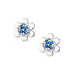 schmuck23 Ohrringe 925 Silber Blume in Bunt | Gr.: onesize