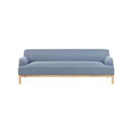 Beliani 3-Sitzer Sofa SOSJO in Blau/Braun - (W) 219 x (H) 74 x (L) 83 cm | Gr.: onesize