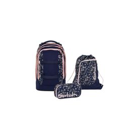 Satch Schulrucksack-Set PACK Bloomy Breeze 3-teilig in Blau/Rosa | Gr.: onesize