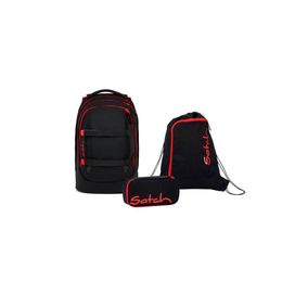 Satch Schulrucksack-Set PACK Fire Phantom 3-teilig in Schwarz | Gr.: onesize