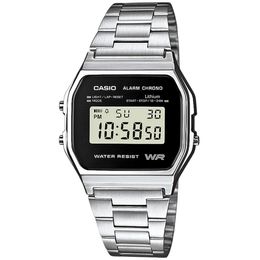 Casio Alarm Chrono Digitaluhr Schwarz / Silber | Gr.: onesize