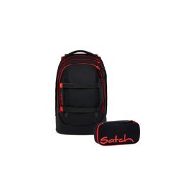 Satch Schulrucksack-Set PACK Fire Phantom 2-teilig in Schwarz | Gr.: onesize