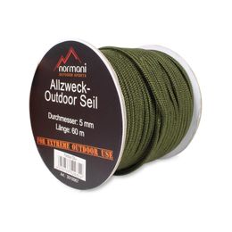Normani Outdoor Sports Allzweck-Outdoor-Seil 5 mm x 60 m Chetwynd in Oliv | Gr.: onesize