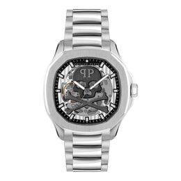 Philipp Plein Automatikuhr $keleton $pectre in silber | Gr.: onesize