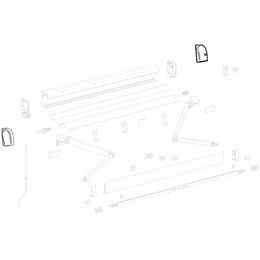 Thule Endkappen-Satz eloxiert Omnistor 4200 (Nr. 1500600296)