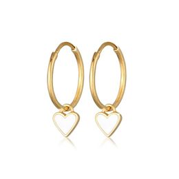 Elli Ohrringe 925 Sterling Silber Herz in Gold | Gr.: onesize