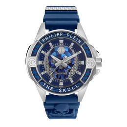 Philipp Plein Herrenuhr The $kull Carbon Fiber in blau | Gr.: onesize