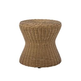 Bloomingville Roccas Couchtisch rund aus Polyrattan in braun | Gr.: onesize