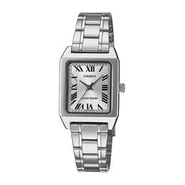 Casio Damenuhr Rechteckig Stahl Silber | Gr.: onesize
