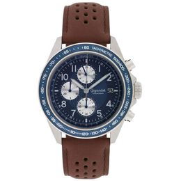 Gigandet Quarzuhr Chronograph "RACETRACK" in Braun/Silber/Blau | Gr.: onesize
