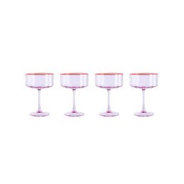 Butlers Champagnerglas FIORI 4er-Set in Pink | Gr.: onesize