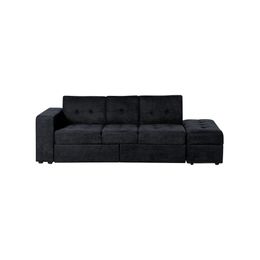 Beliani 3-Sitzer Sofa FALSTER in Schwarz - (W) 210 x (H) 75 x (L) 94 cm | Gr.: onesize