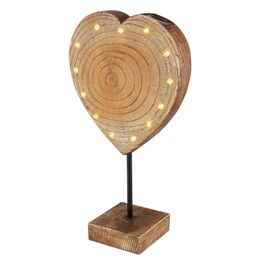 Globo lighting Solarleuchte "SOLARLEUCHTE KUNSTSTOFF HOLZOPTIK, 13XLED" in brown | Gr.: onesize