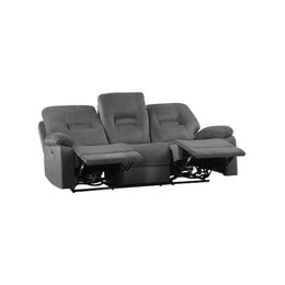 Beliani 3-Sitzer Sofa BERGEN in Grau - (W) 204 x (H) 101 x (L) 73 cm | Gr.: onesize