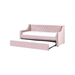 Beliani Tagesbett MONTARGIS in Rosa - (W) 91 x (H) 94 x (L) 219 cm | Gr.: onesize