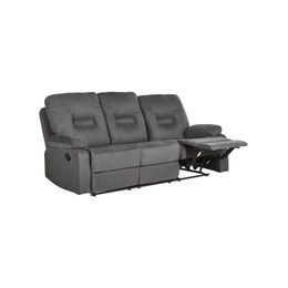 Beliani 3-Sitzer Sofa BERGEN II in Grau/Schwarz - (W) 204 x (H) 101 x (L) 73 cm | Gr.: onesize