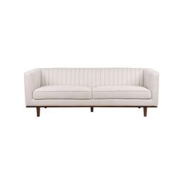 Beliani 3-Sitzer Sofa SKAULE in Beige/Braun - (W) 205 x (H) 71 x (L) 82 cm | Gr.: onesize