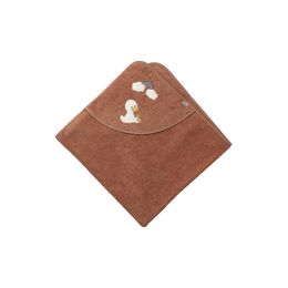Sterntaler Kapuzenbadetuch 100x100 cm ENTE Edda in mittelbraun | Gr.: onesize