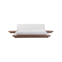 Beliani Doppelbett ZEN in Braun/Wei&szlig; - (W) 328 x (H) 86 x (L) 229 cm | Gr.: onesize