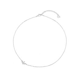 Hey Happiness Kette Vogel Anh&auml;nger Edelstahl in Silber - (L) 43-48,5 cm | Gr.: onesize