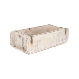 Novaliv Holzkiste Vintage Wei&szlig; 30 x 15 x 10 cm Alte Ziegelform Holz EI in Wei&szlig; | Gr.: onesize