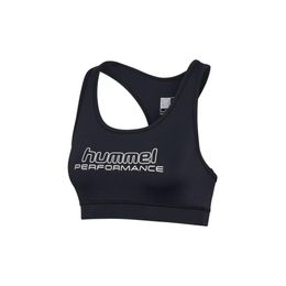 Hummel Sport-BH Top Racer Back Komfort und Flexibilit&auml;t in Wei&szlig;-Schwarz | Gr.: L
