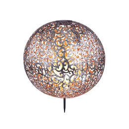 Globo lighting Solarleuchte "SOLARLEUCHTE METALL SILBERFARBEN, 1XLED" in silver | Gr.: onesize
