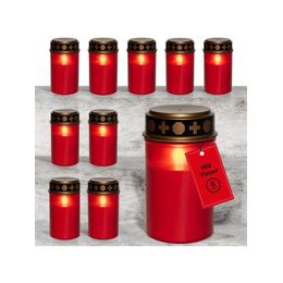 Novaliv LED Grablichter ohne Batterie und Timer 6/18 rot 10 St&uuml;ck LED in Rot | Gr.: onesize