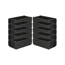 Novaliv 10x Holzkiste Vintage Schwarz 30 x 15 x 10 cm Alte Ziegelform in Schwarz | Gr.: onesize