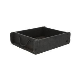 Novaliv Holzkiste Vintage Schwarz 30 x 25 x 8 cm Alte Ziegelform Holz in Schwarz | Gr.: onesize