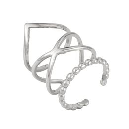 GOOD.designs Ring-Set in Silber | Gr.: onesize