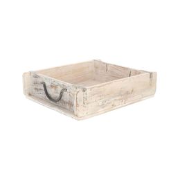 Novaliv Holzkiste Vintage Wei&szlig; 30 x 25 x 8 cm Alte Ziegelform Holz Gro in Wei&szlig; | Gr.: onesize