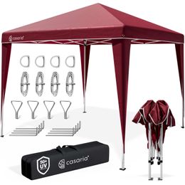 Casaria Faltpavillon Capri - Popup Weinrot 3x3m UV-Schutz 50+ wasserdicht