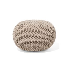 Beliani Pouf CONRAD in Beige - (W) 40 x (H) 25 x (L) 40 cm | Gr.: onesize