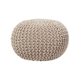 Beliani Pouf CONRAD in Beige - (W) 50 x (H) 35 x (L) 50 cm | Gr.: onesize