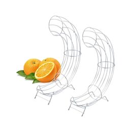 Novaliv 2er Set praktischer Orangenspender 9x44x32cm Orangenhalter Spi in Silber | Gr.: onesize