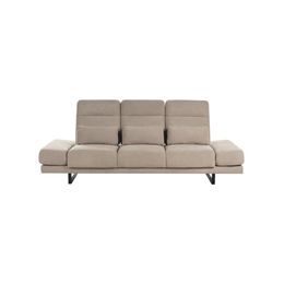 Beliani 3-Sitzer Sofa IKAST in Beige/Schwarz - (W) 255 x (H) 87 x (L) 105 cm | Gr.: onesize