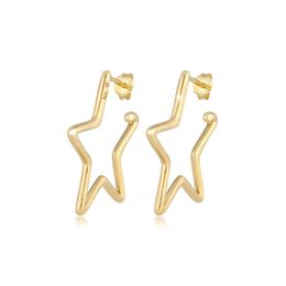 Elli Ohrringe 925 Sterling Silber Sterne, Astro, Stern in Gold | Gr.: onesize