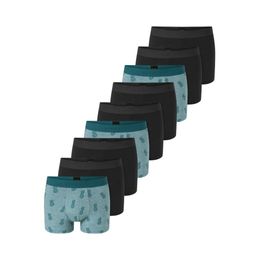 Schiesser Retro Short / Pant 95/5 Organic Cotton in Schwarz / t&uuml;rkis | Gr.: XL
