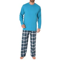 Normann Schlafanzug lang FlanellHose - 74960 in t&uuml;rkis | Gr.: 48